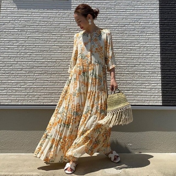 Zara | Dresses | Zara Blogger Favorite Angel Floral Maxi Dress | Poshmark